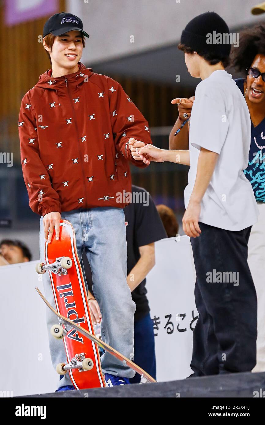 Tokyo, Japan. 25th May, 2023. Japanese professional skateboarder and ...