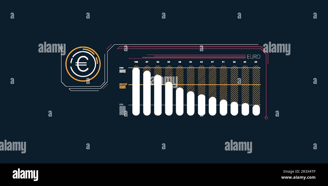Simple infographics of falling euro exchange rate Stock Vector Image ...