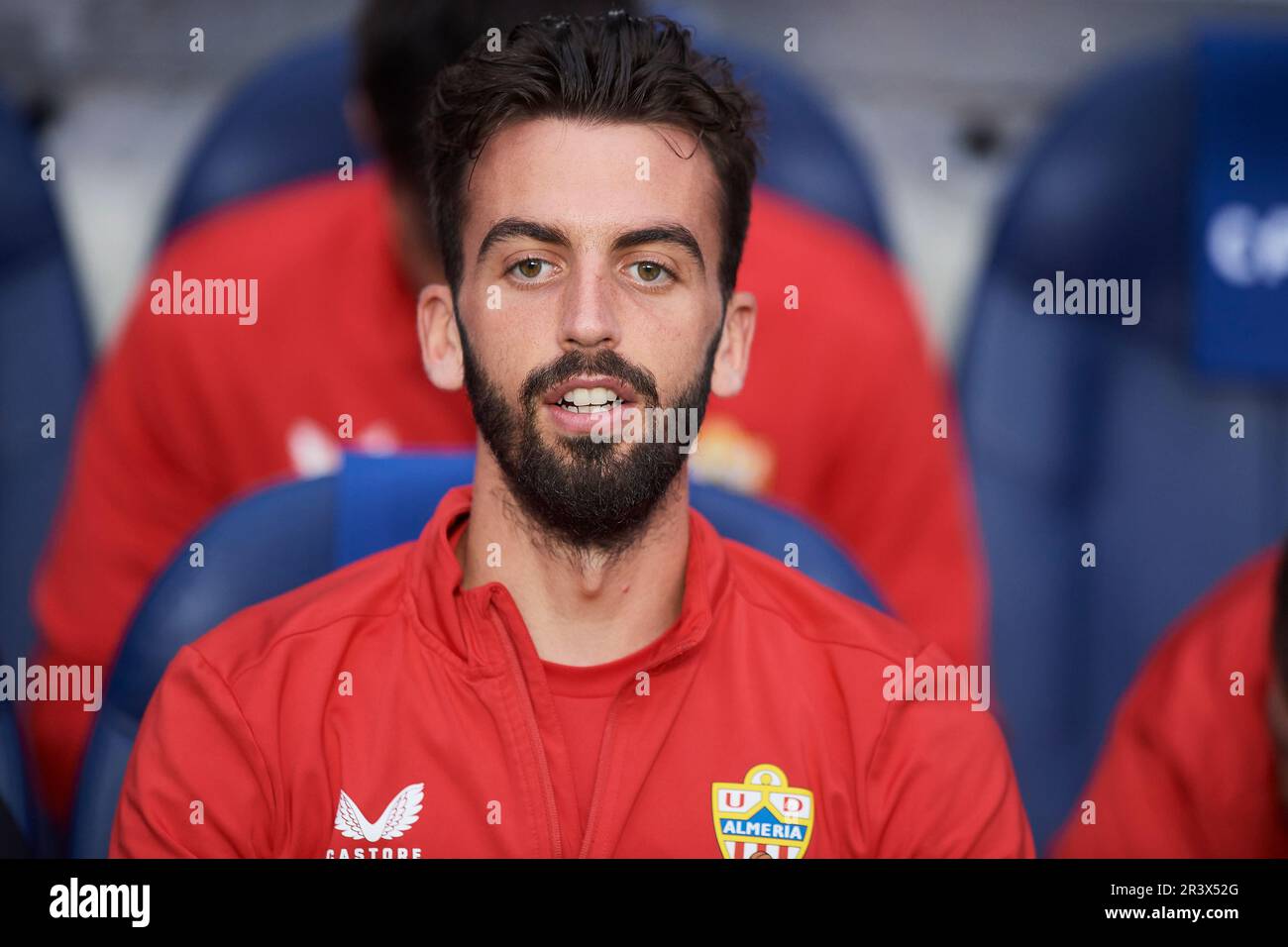 Alex Centelles of UD Almeria looks during the La Liga Santander match ...