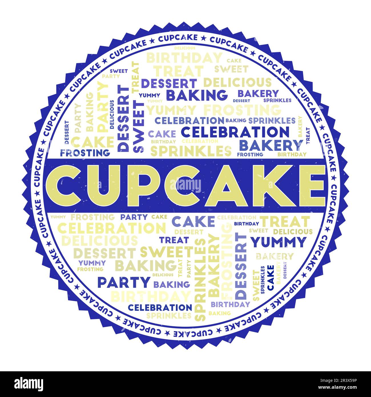 CUPCAKE word image. Cupcake concept with word clouds and round text ...