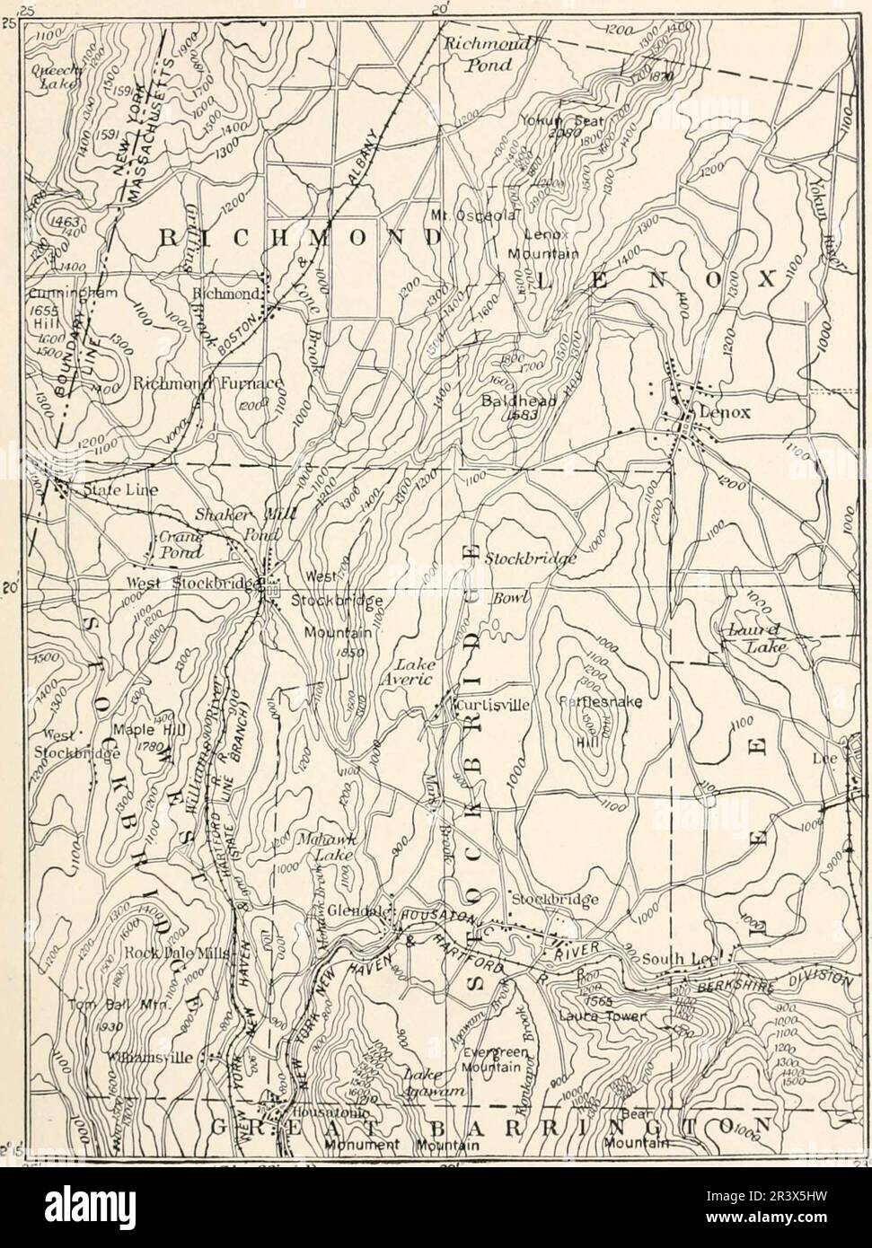 "The physical geography of New York state" (1902 Stock Photo - Alamy