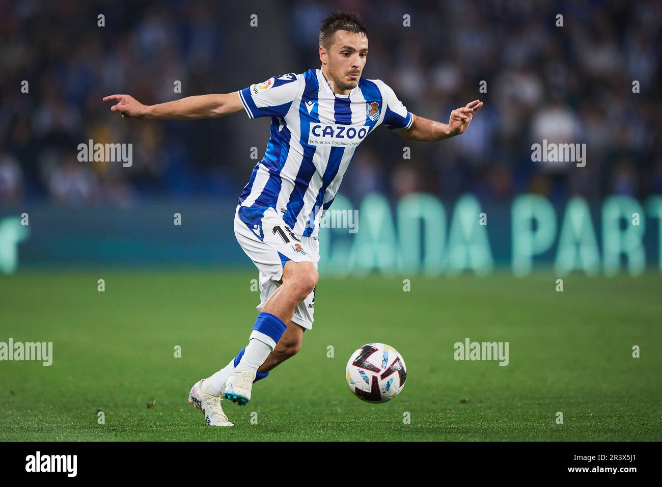 Andoni Gorosabel of Real Sociedad in action during the La Liga ...