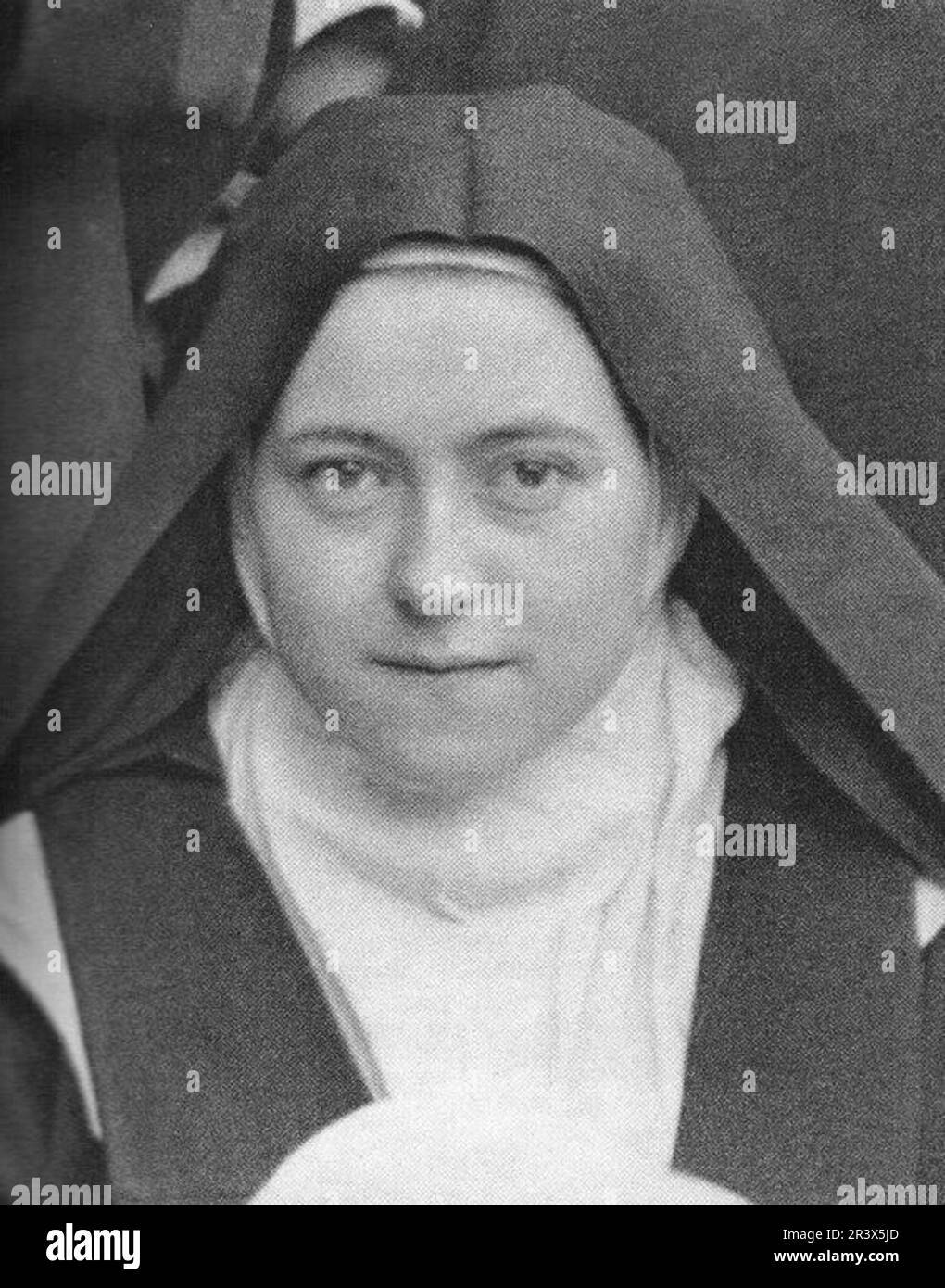 Detail of St. Therese of the Child Jesus in the photograph taken in the ...