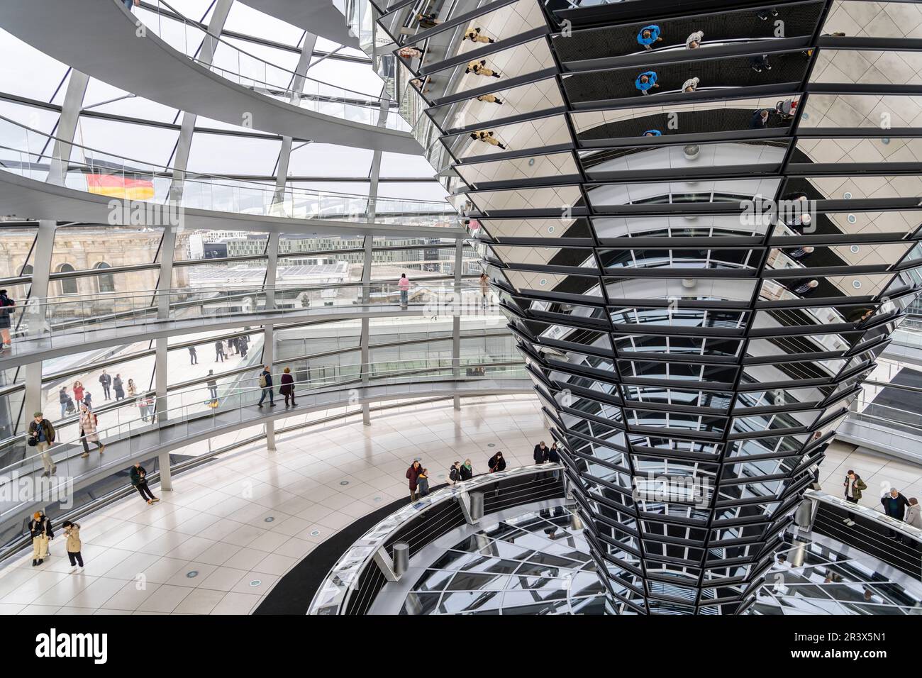 reichstag dome, designed by architect Norman Foster, Berlin, Federal ...
