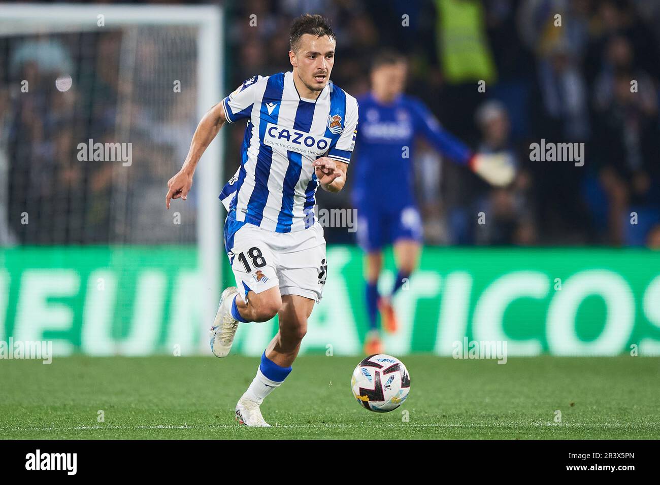 Andoni Gorosabel of Real Sociedad in action during the La Liga ...