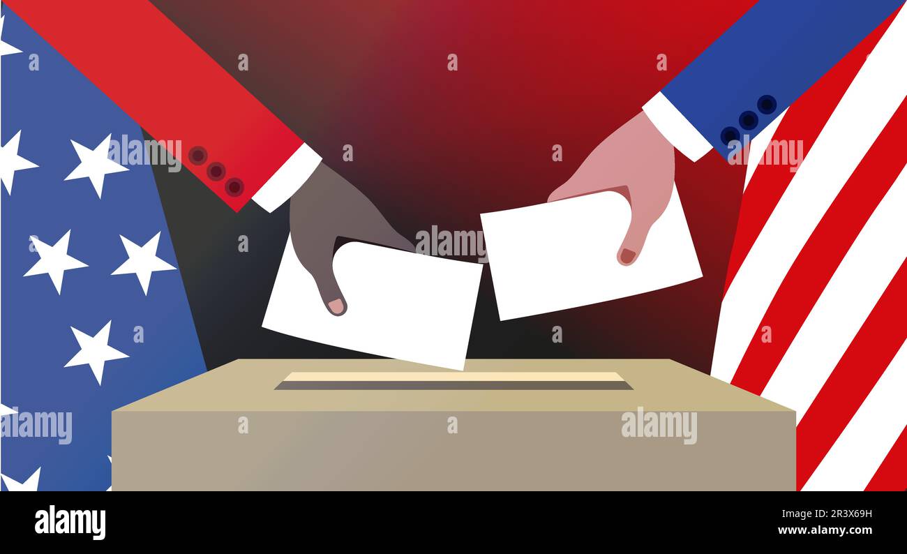 The hand of an African American throwing his vote into the ballot box ...