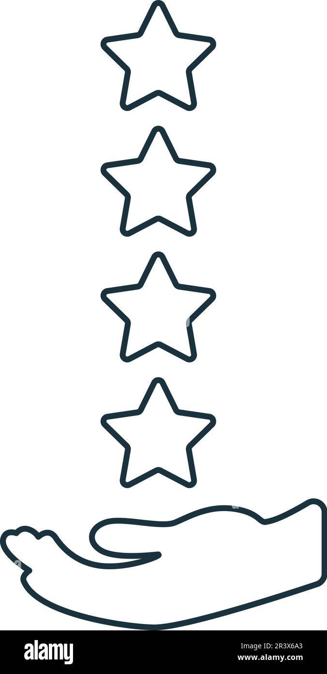 Reputation icon. Monochrome simple sign from core values collection ...