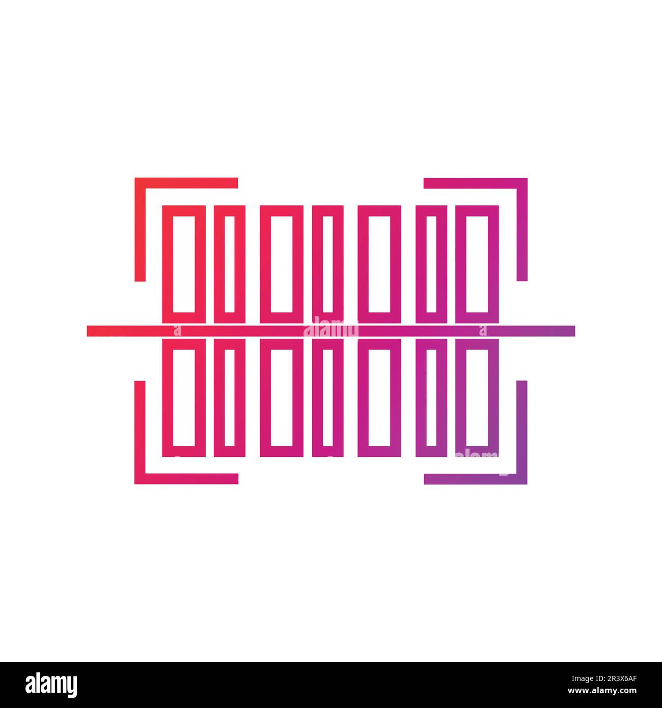 Barcode Gradient Icon Vector Illustration Stock Vector Image & Art - Alamy
