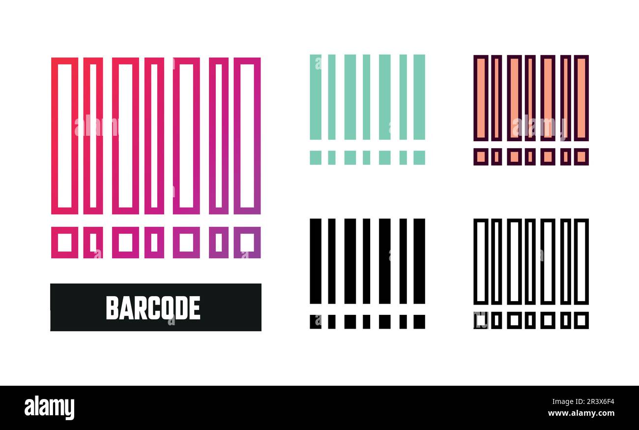 Barcode Icon Set Vector Illustration Stock Vector Image & Art - Alamy