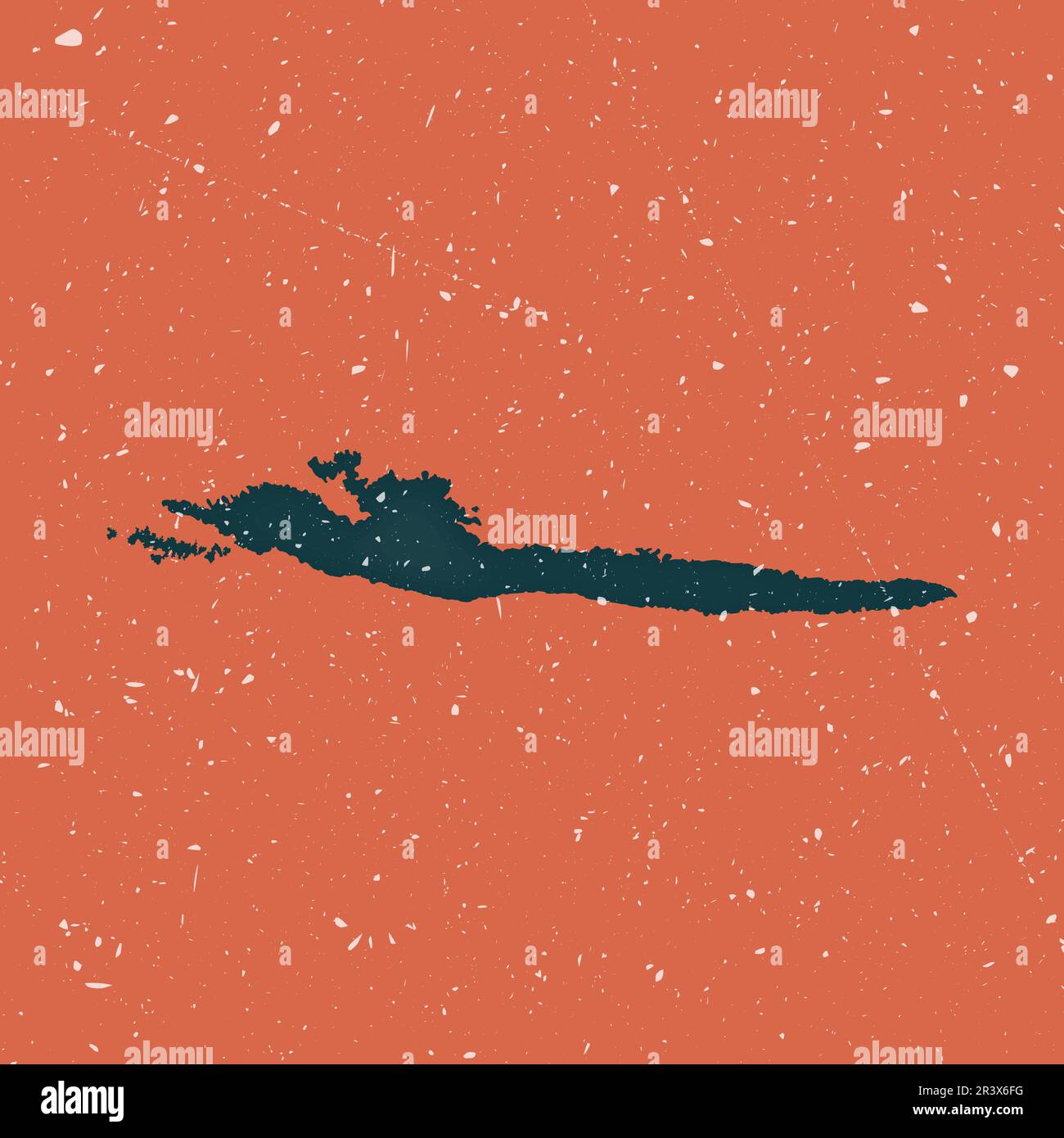 Hvar vintage map. Grunge map of the island with distressed texture ...