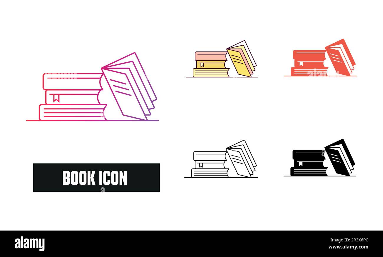 Book Icon Set Vector Illustration Stock Vector Image & Art - Alamy