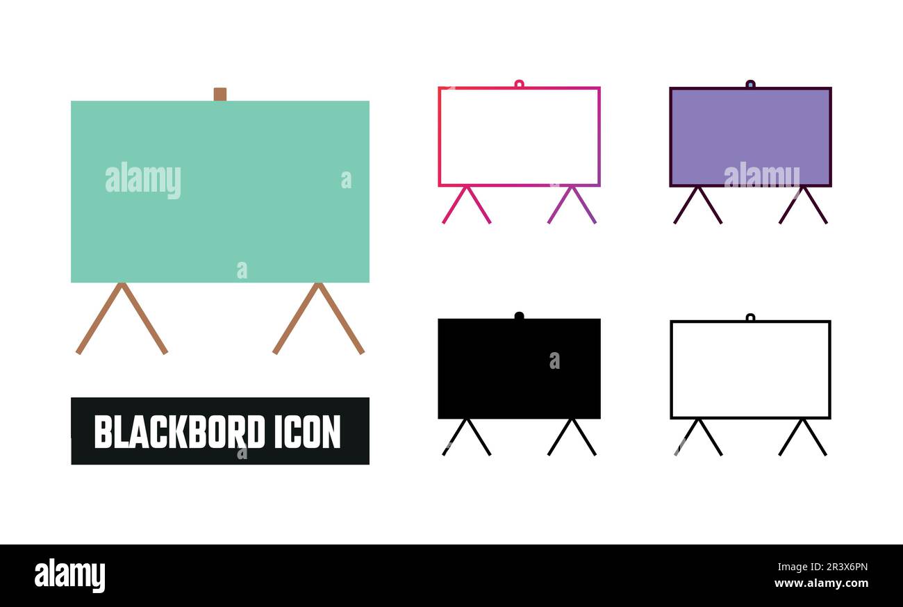 Blackboard icon hi-res stock photography and images - Alamy