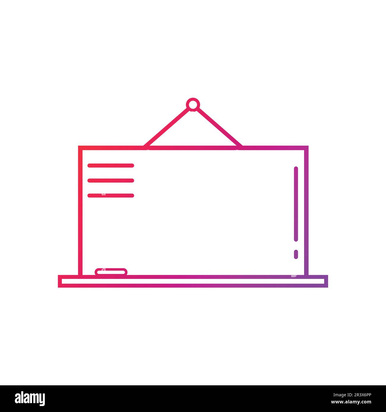 Blackboard Gradient Icon Vector Illustration Stock Vector Image & Art - Alamy