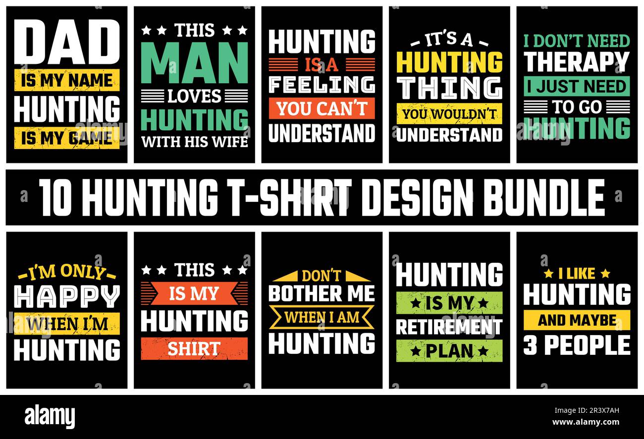 Hunting vector t shirt Cut Out Stock Images & Pictures - Alamy