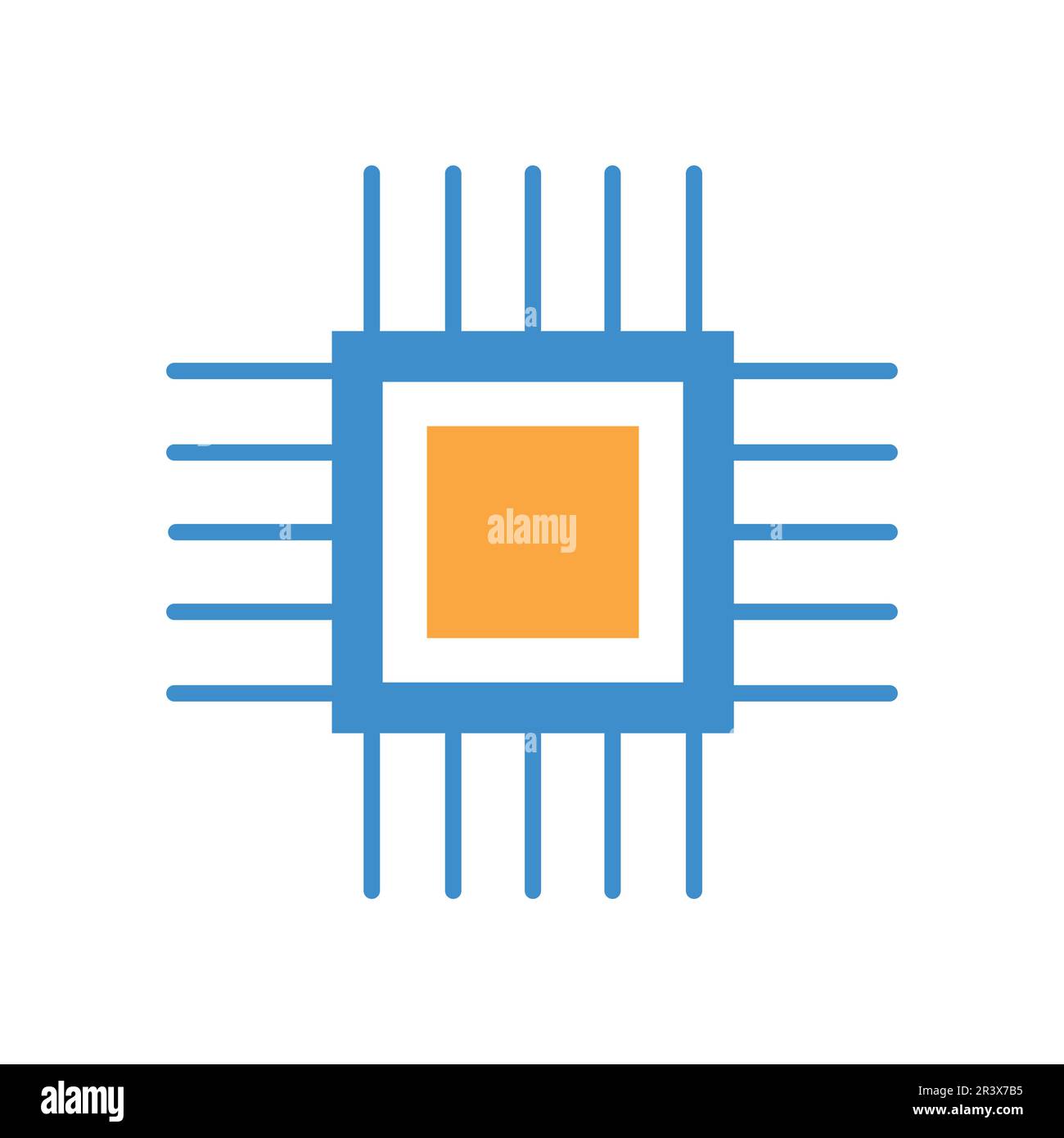 Flat Chip Icon Symbol Vector Illustration Stock Vector Image & Art - Alamy