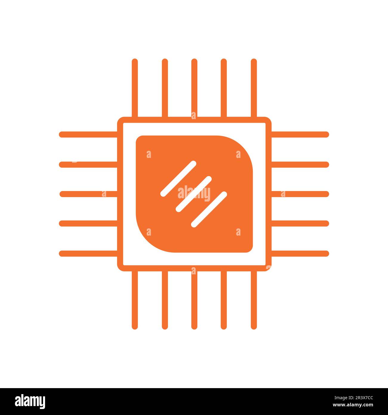 Flat Chip Icon Symbol Vector Illustration Stock Vector Image & Art - Alamy