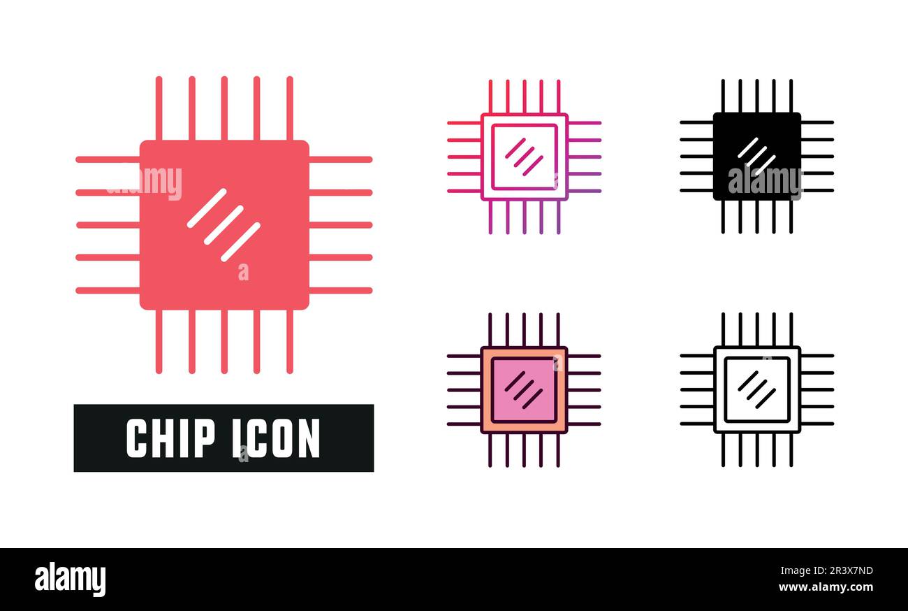 Chip Icon Set Vector Illustration Stock Vector Image & Art - Alamy