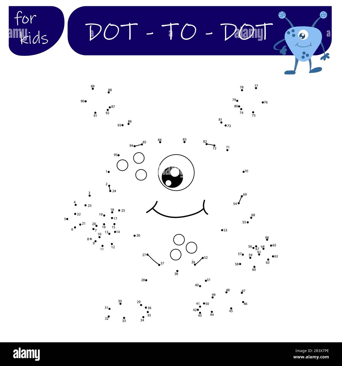 A game with numbers, a point-to-point educational game for children ...