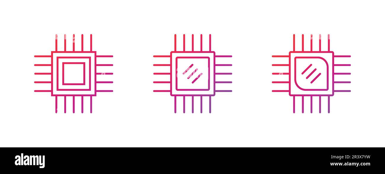 Chip Gradient Icon Vector Illustration Stock Vector Image & Art - Alamy