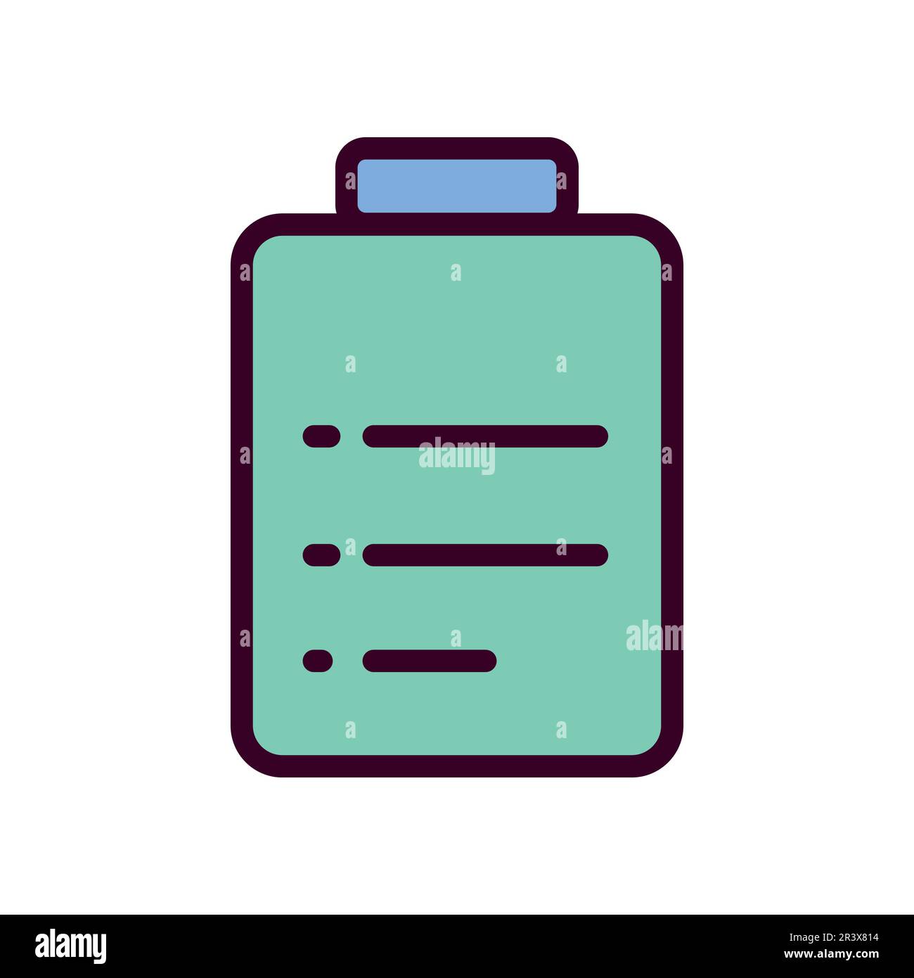 Clipboard Icon Vector Illustration. Clipboard Lineal Color Icon Stock ...