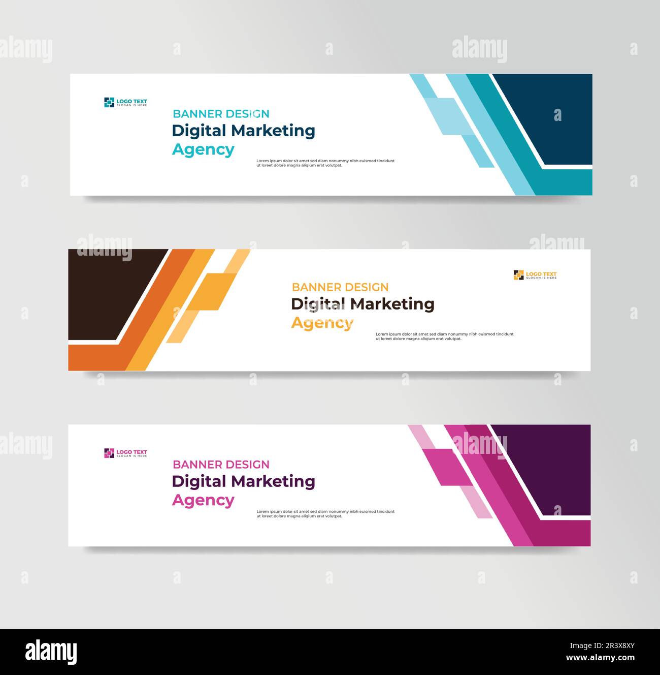 Templates of horizontal web banner website header SEO ads flyer ...