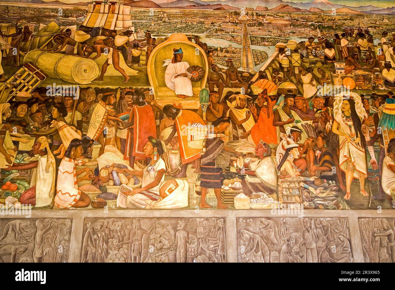 Diego Rivera Mexico Centro Historico 220 Diego Rivera Mural Stock