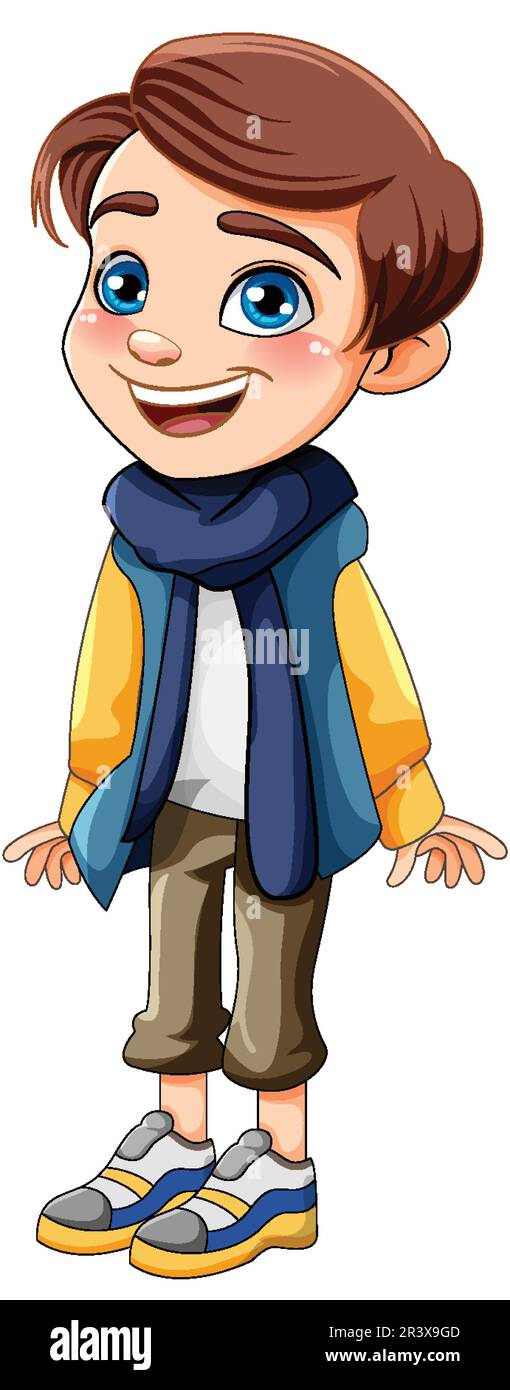 Cute boy cartoon character illustration Stock Vector Image & Art - Alamy