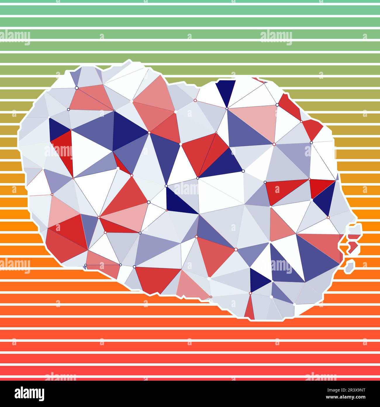 Cook Islands vector illustration. Cook Islands design on gradient ...
