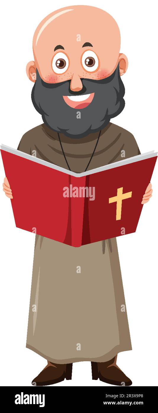 A priest cartoon character illustration Stock Vector Image & Art - Alamy