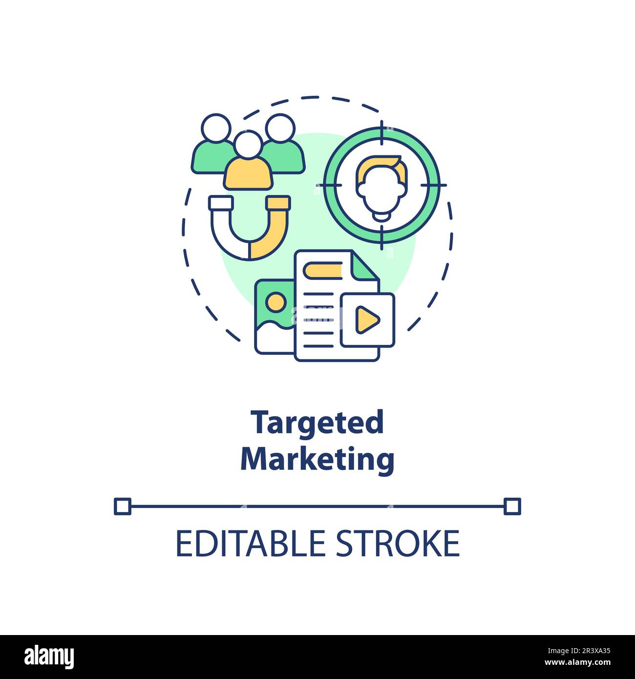 Targeted marketing concept icon Stock Vector Image & Art - Alamy