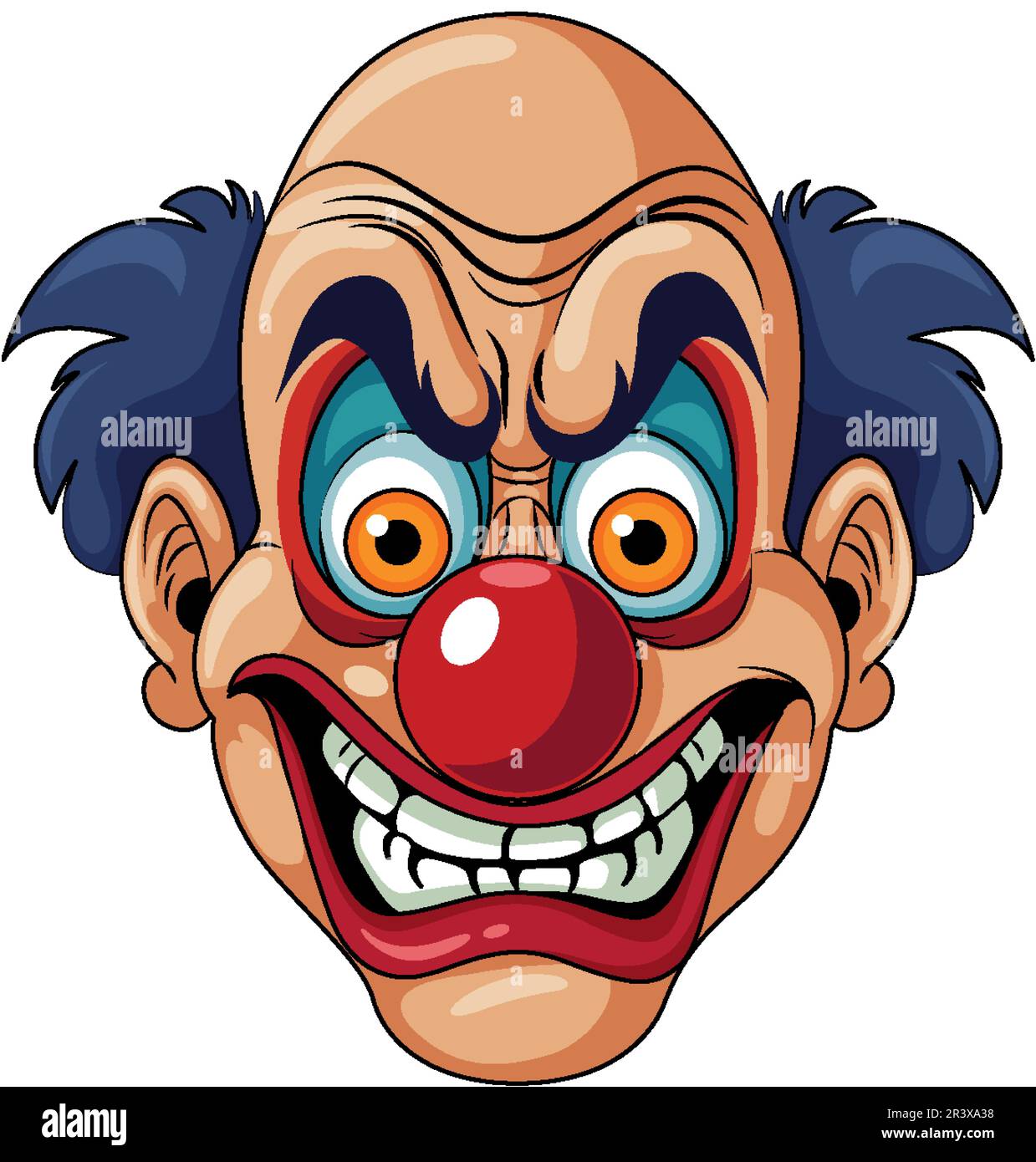 A creepy clown cartoon character illustration Stock Vector Image & Art ...