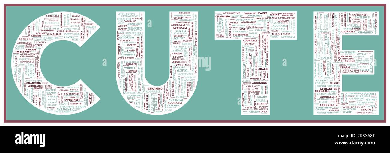 CUTE text filled with related keywords of various sizes. Cute word ...