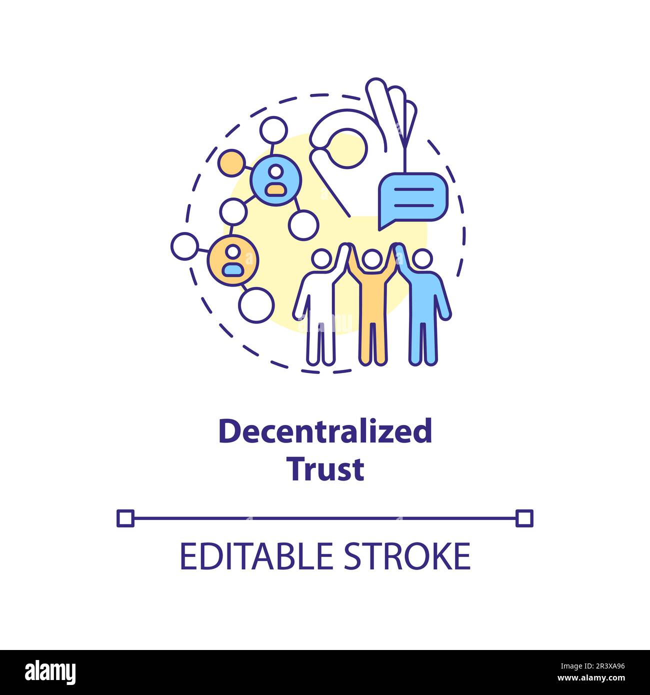 Decentralized trust concept icon Stock Vector Image & Art - Alamy