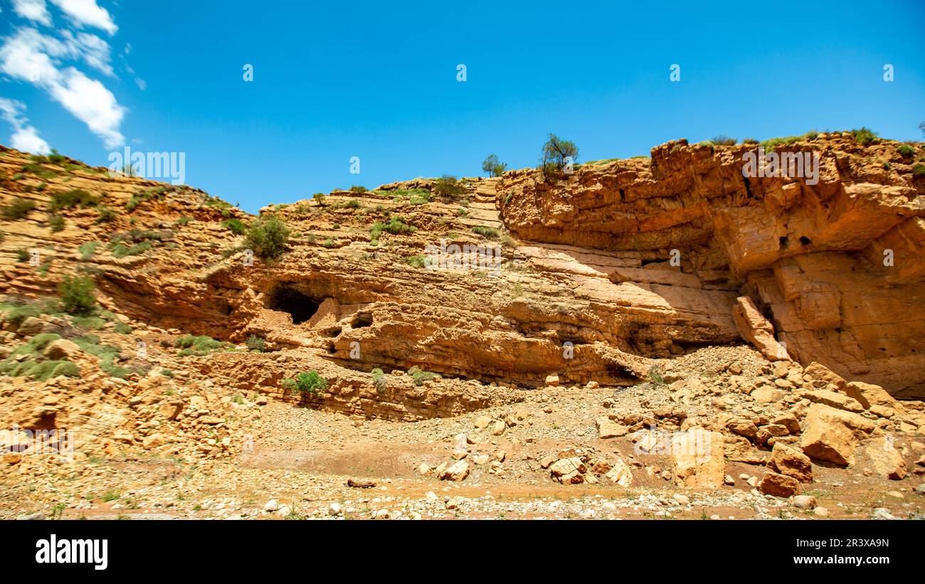 Caves in the region of Oued Ahansal in Morocco Stock Photo - Alamy