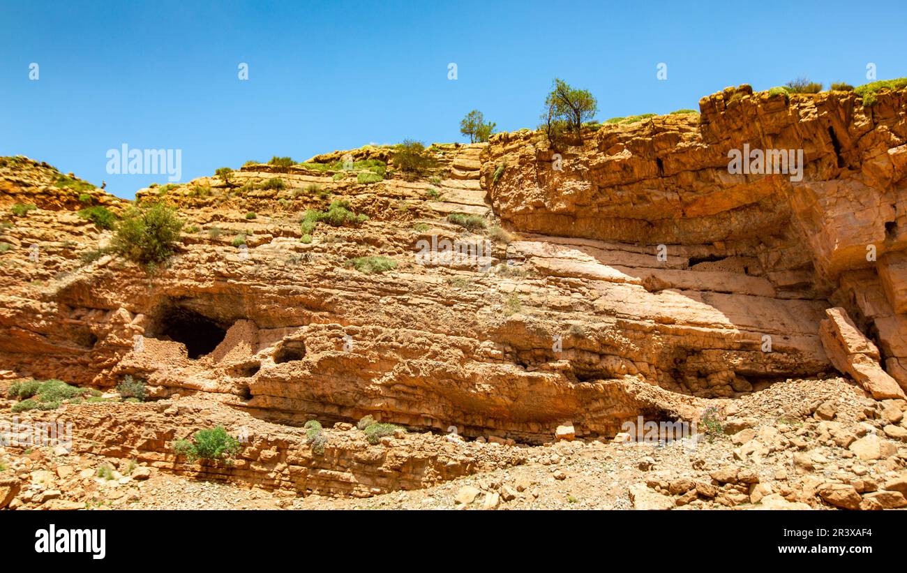 Caves in the region of Oued Ahansal in Morocco Stock Photo - Alamy