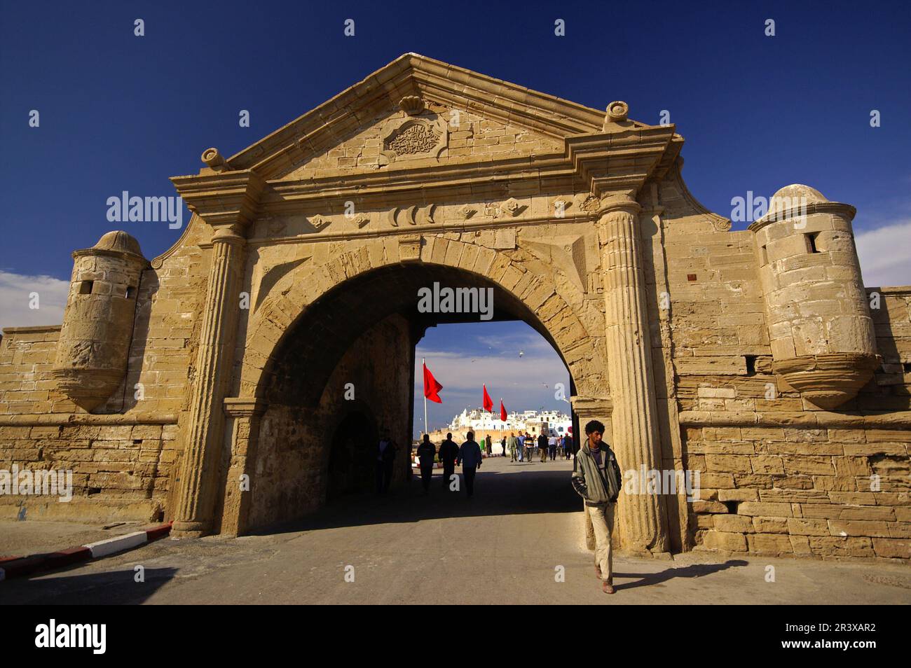 Puerta de la marina(1796), Squala del puerto.Essaouira (mogador). Costa ...