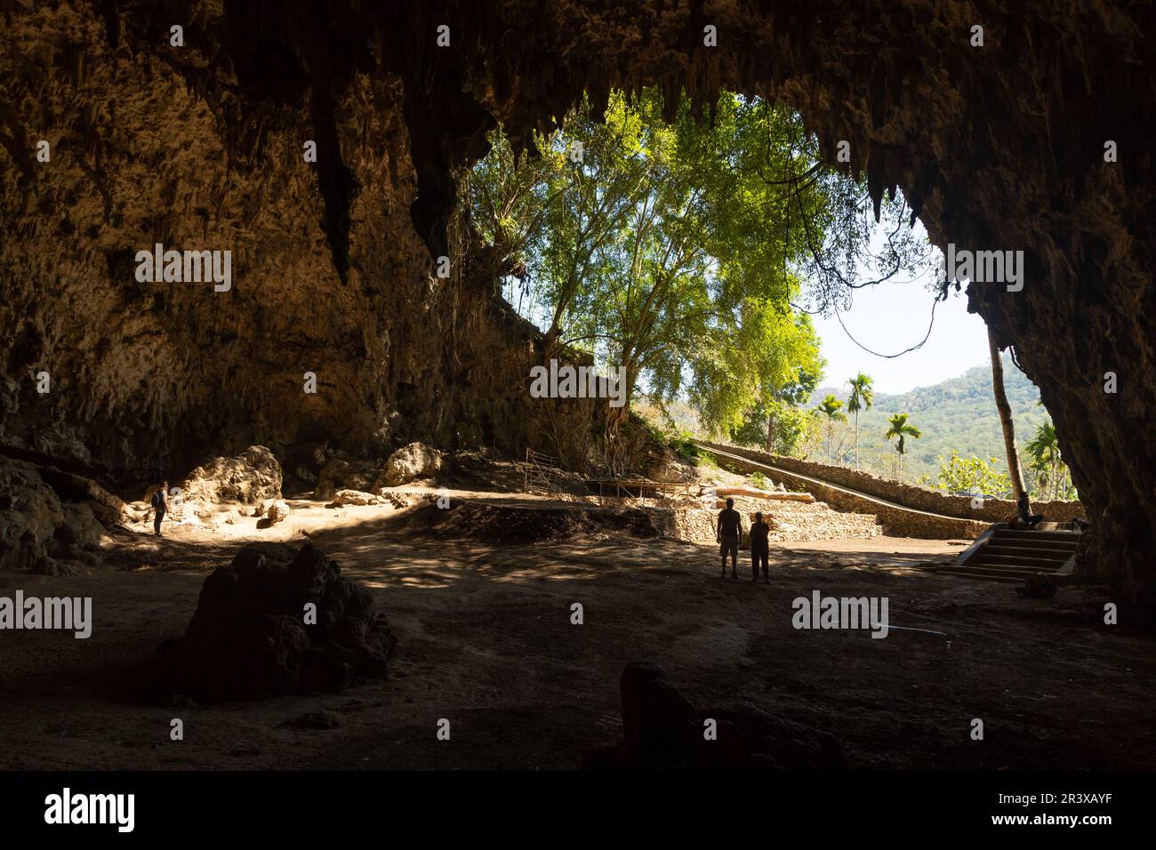Hobbit Cave or Liang Bua cave, or rats cave, on the island of Flores ...