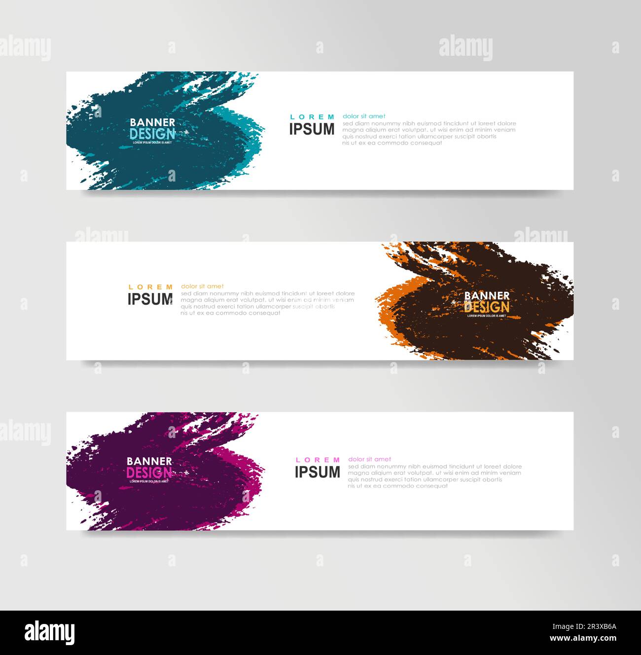 Templates of horizontal web banner website header SEO ads flyer ...