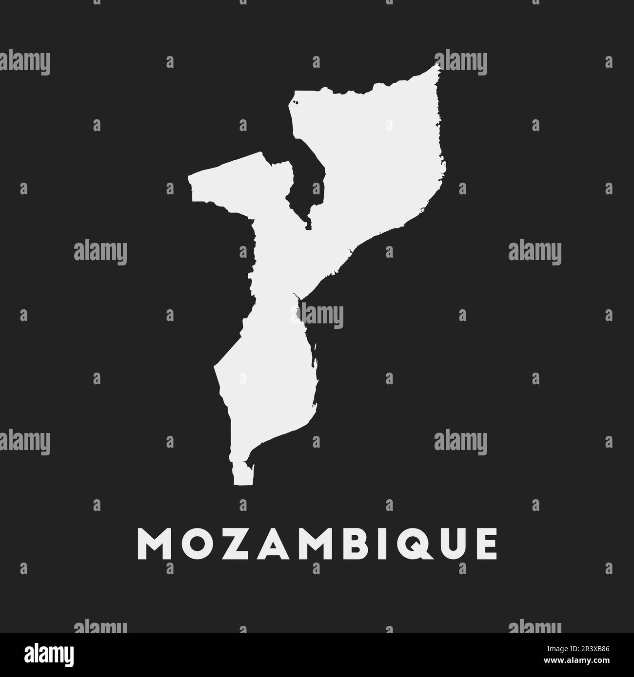 Mozambique vector outline map hi-res stock photography and images - Alamy