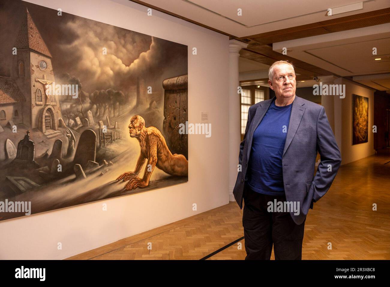 Edinburgh, United Kingdom. 25 May, 2023 Pictured: L to R Peter Howson ...