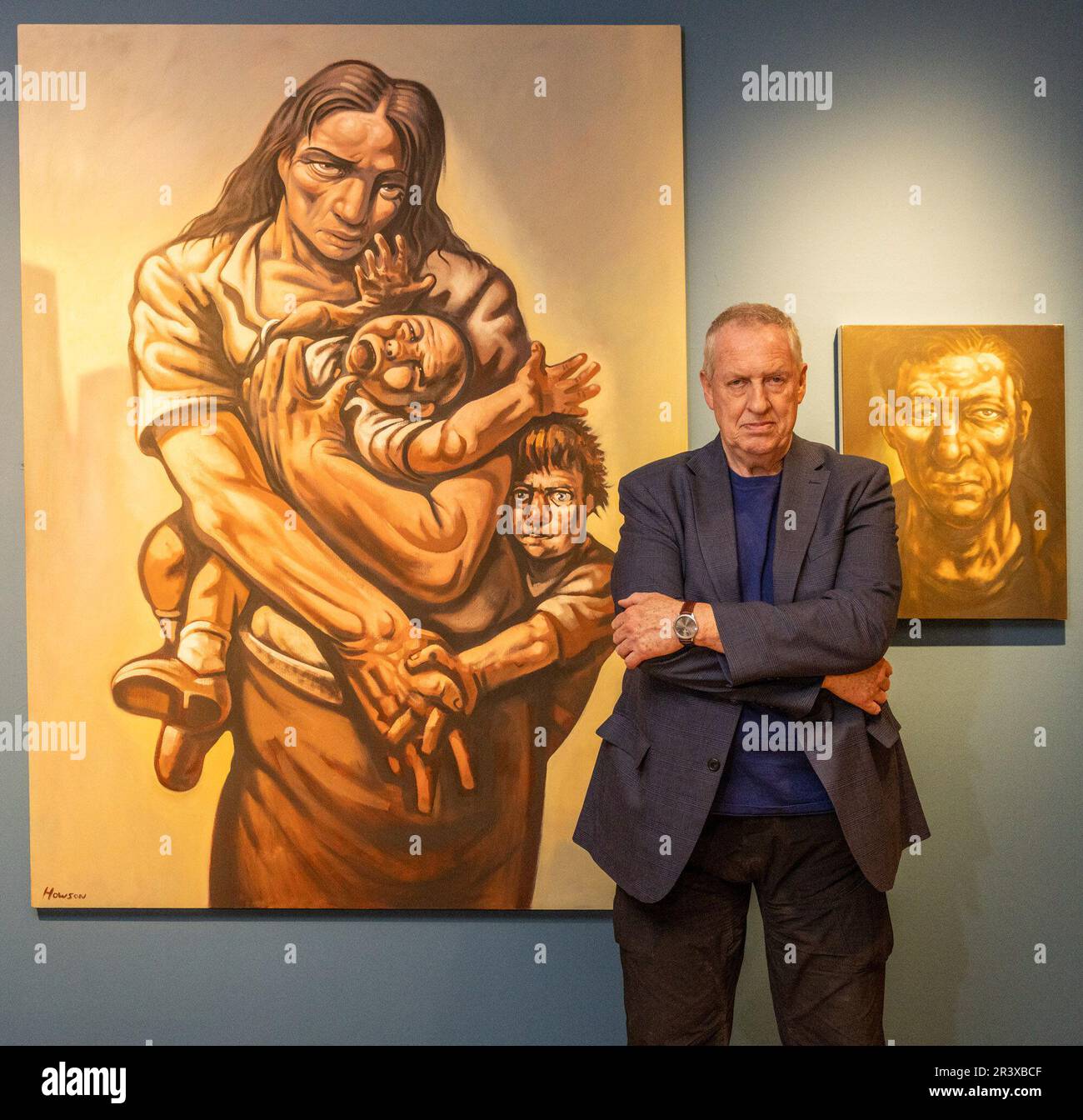 Edinburgh, United Kingdom. 25 May, 2023 Pictured: L to R Peter Howson ...