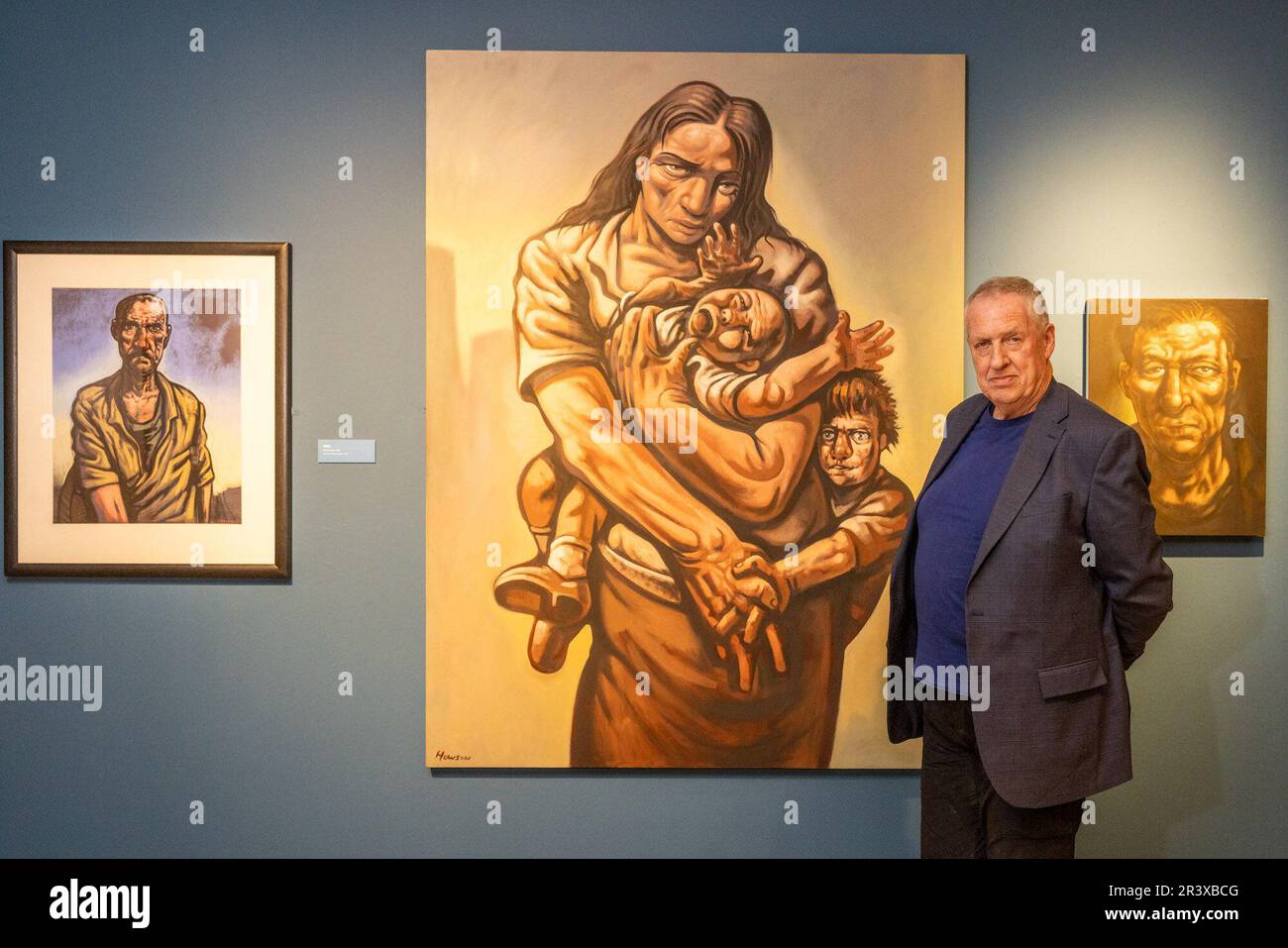 Edinburgh, United Kingdom. 25 May, 2023 Pictured: L to R Peter Howson ...