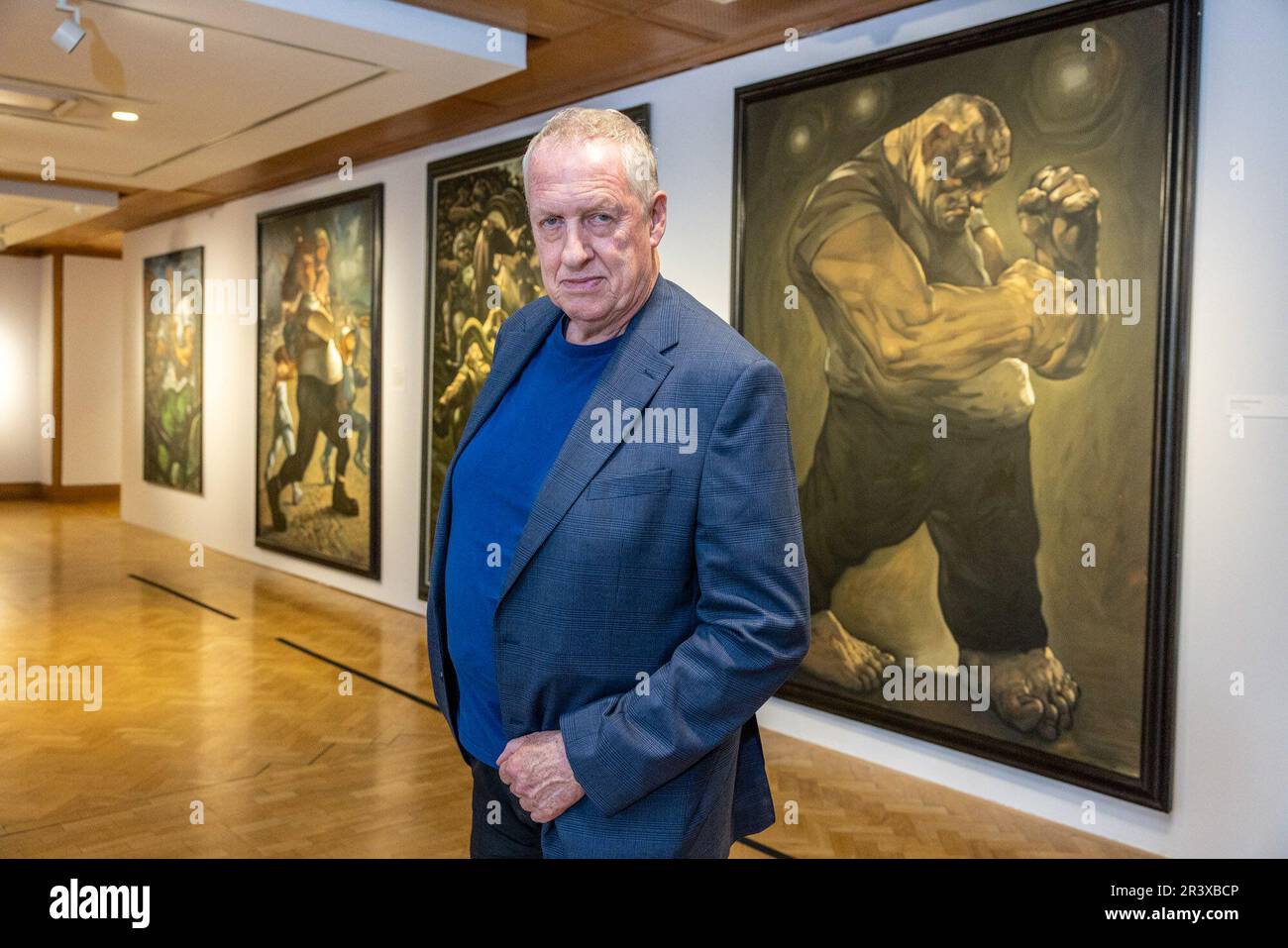 Edinburgh, United Kingdom. 25 May, 2023 Pictured: L to R Peter Howson ...