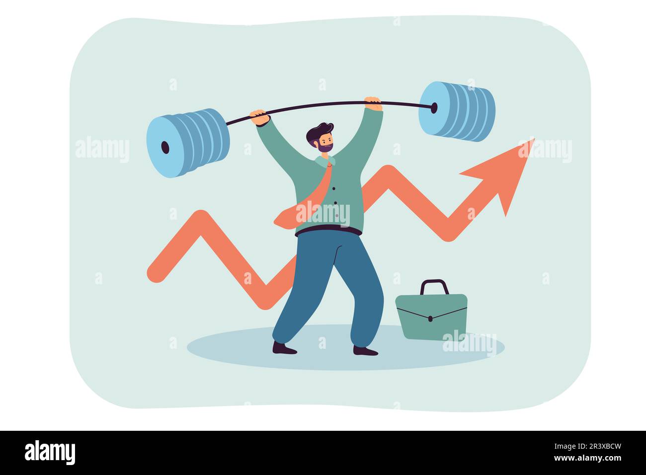 Vector man lifting up Cut Out Stock Images & Pictures - Alamy