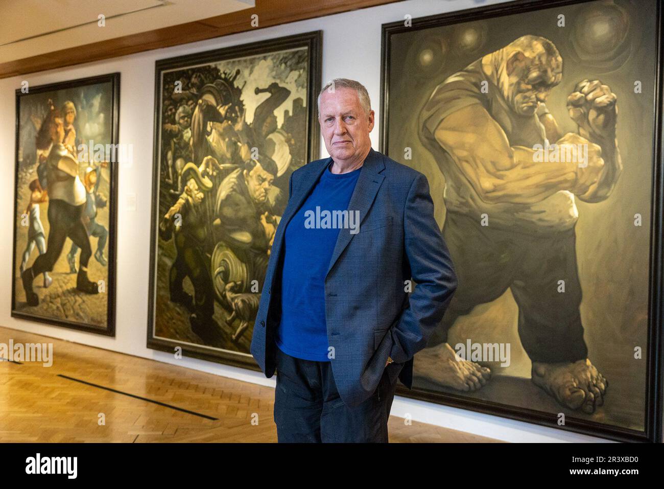 Edinburgh, United Kingdom. 25 May, 2023 Pictured: L to R Peter Howson ...