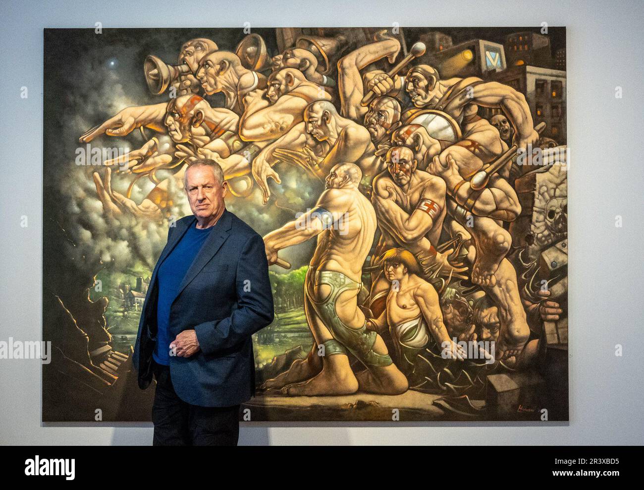 Edinburgh, United Kingdom. 25 May, 2023 Pictured: L to R Peter Howson ...