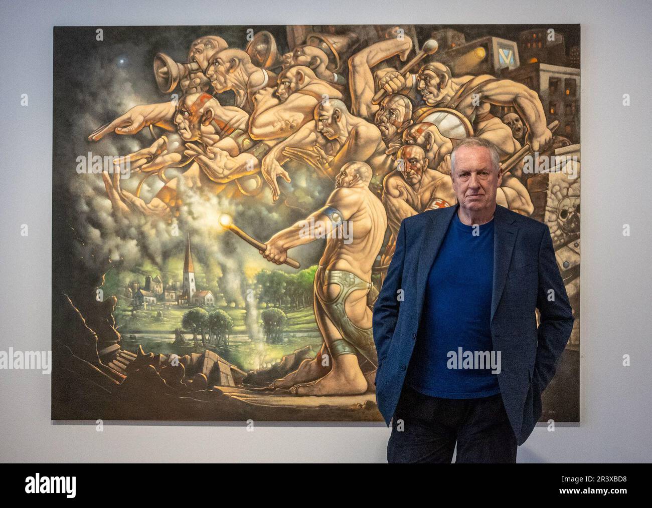 Edinburgh, United Kingdom. 25 May, 2023 Pictured: L to R Peter Howson ...