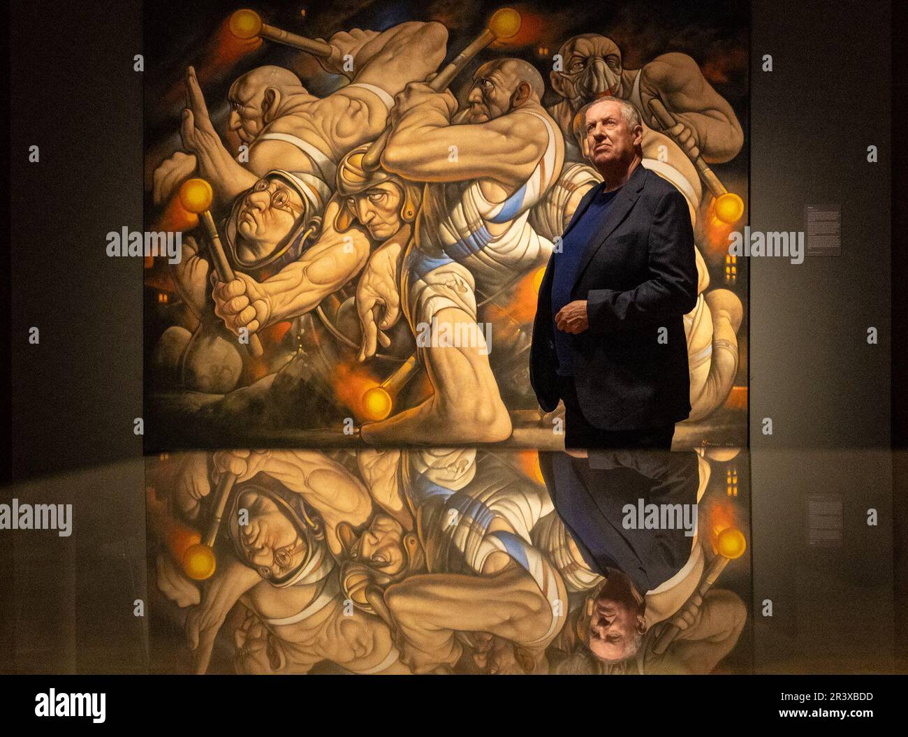 Peter howson with his latest work wagner hi-res stock photography and ...