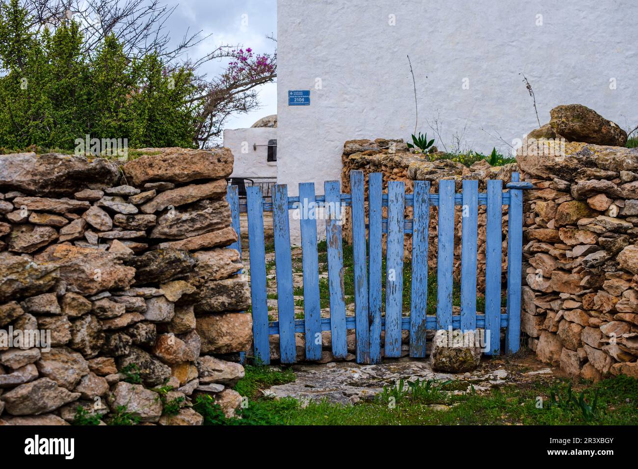 blue barrier, Formentera, Pitiusas Islands, Balearic Community, Spain ...