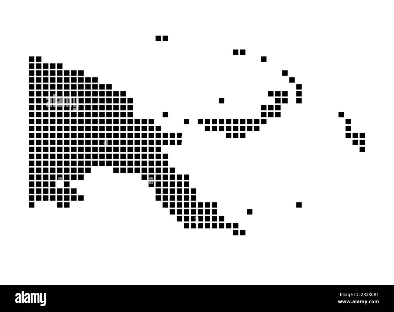 Papua New Guinea map. Map of Papua New Guinea in dotted style. Borders ...